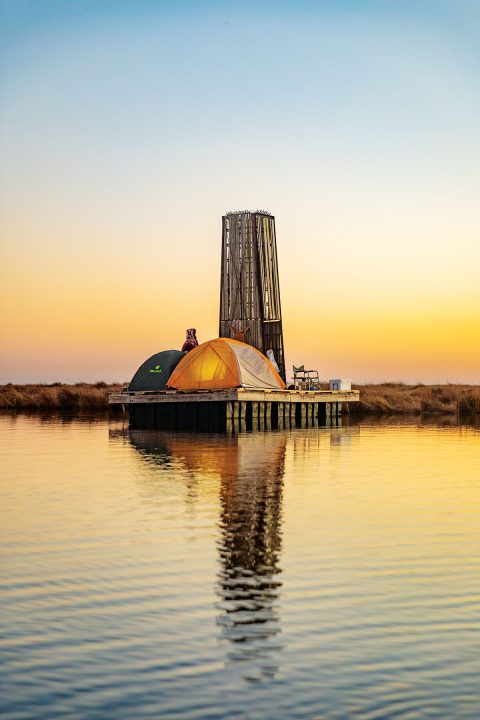 The Floating Campsite at Sea Rim State Park Is a One-of-a-Kind Experience
