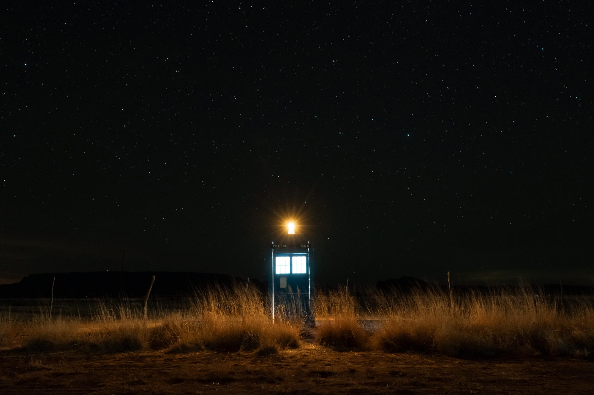A 'Doctor Who' TARDIS Appears Outside Big Bend National Park